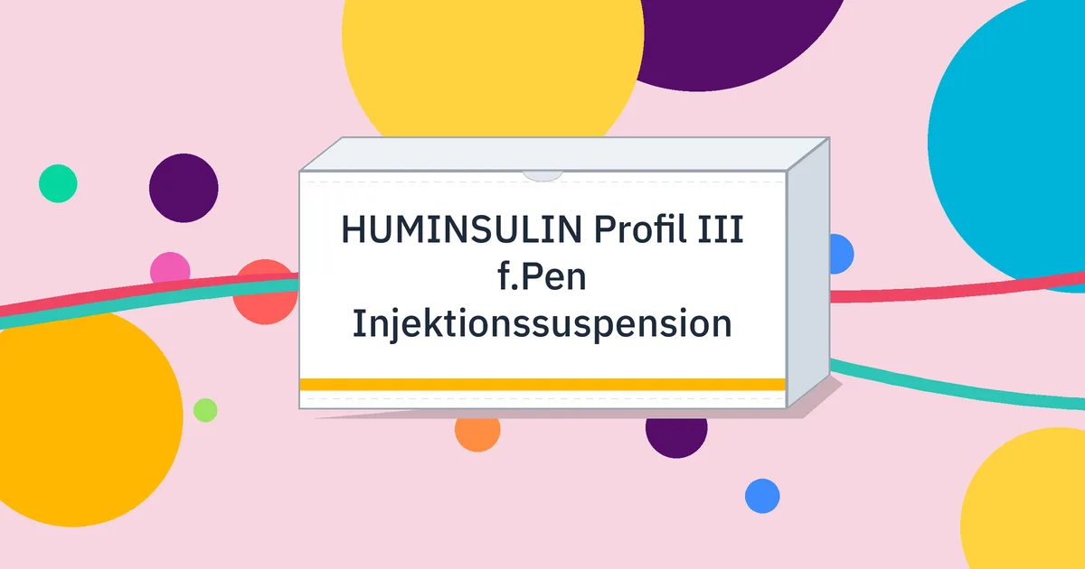 Symbolbild: Packung mit der Aufschrift HUMINSULIN Profil III f.Pen Injektionssuspension (PZN 07273729) – Verfügbarkeit und Bezug in Apotheken in Frankfurt am Main