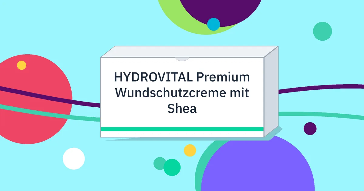 Symbolbild: Packung mit der Aufschrift HYDROVITAL Premium Wundschutzcreme mit Shea (PZN 18207405) – Verfügbarkeit und Bezug in Apotheken in Frankfurt am Main