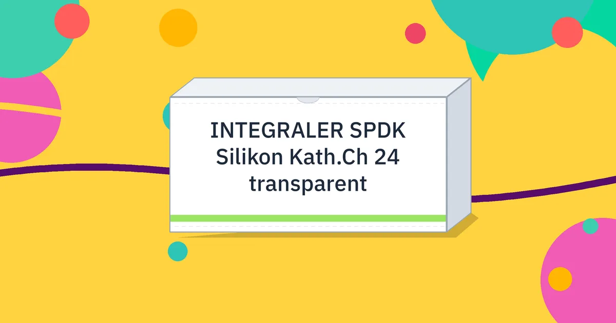 Symbolbild: Packung mit der Aufschrift INTEGRALER SPDK Silikon Kath.Ch 24 transparent (PZN 16825240) – Verfügbarkeit und Bezug in Apotheken in Frankfurt am Main
