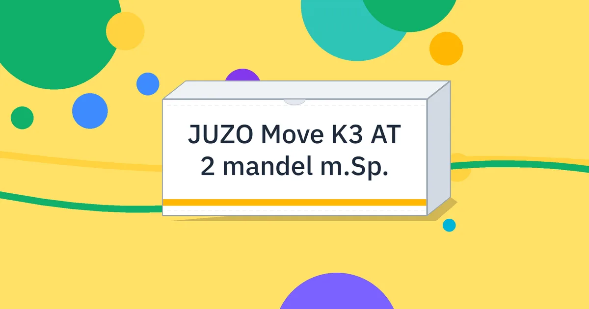Symbolbild: Packung mit der Aufschrift JUZO Move K3 AT 2 mandel m.Sp. (PZN 20677064) – Verfügbarkeit und Bezug in Apotheken in Frankfurt am Main