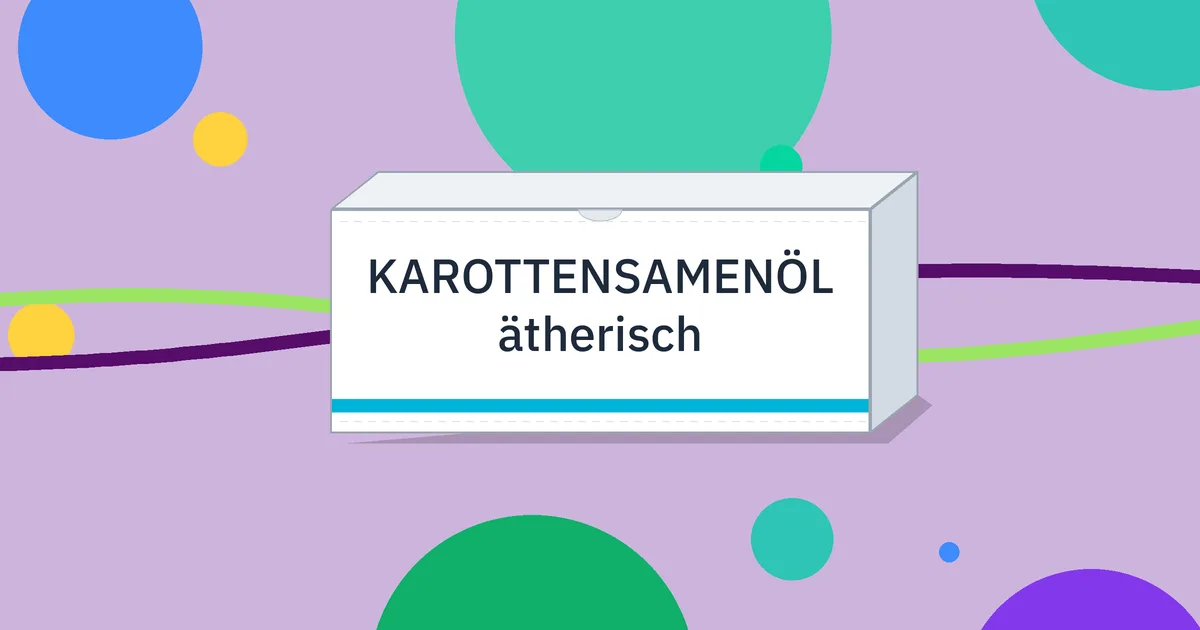 Symbolbild: Packung mit der Aufschrift KAROTTENSAMENÖL ätherisch (PZN 18004903) – Verfügbarkeit und Bezug in Apotheken in Frankfurt am Main