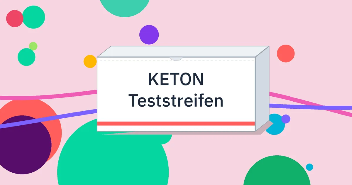 Symbolbild: Packung mit der Aufschrift KETON Teststreifen (PZN 09890538) – Verfügbarkeit und Bezug in Apotheken in Frankfurt am Main