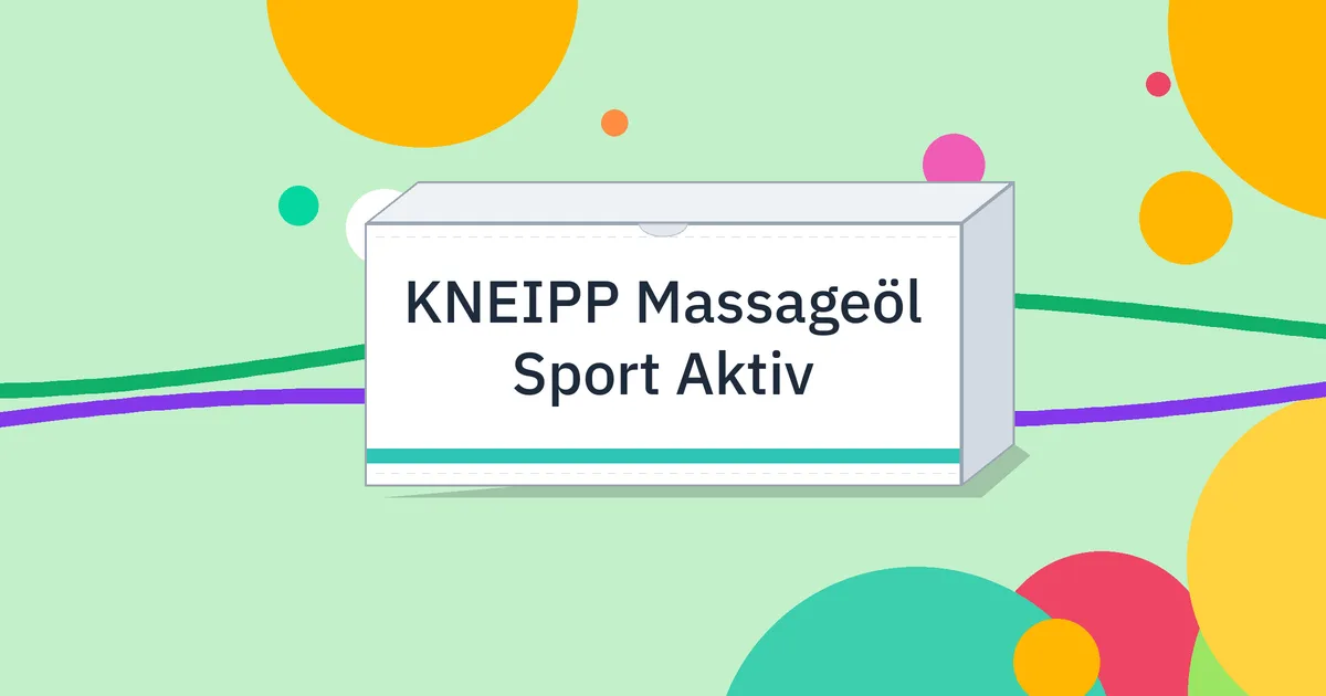 Symbolbild: Packung mit der Aufschrift KNEIPP Massageöl Sport Aktiv (PZN 19725220) – Verfügbarkeit und Bezug in Apotheken in Frankfurt am Main