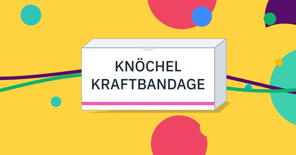 Symbolbild: Packung mit der Aufschrift KNÖCHEL KRAFTBANDAGE (PZN 00607920) – Verfügbarkeit und Bezug in Apotheken in Frankfurt am Main