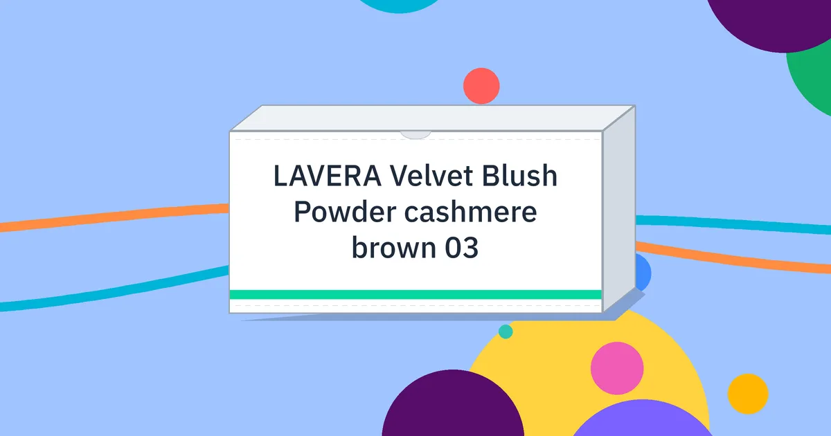 Symbolbild: Packung mit der Aufschrift LAVERA Velvet Blush Powder cashmere brown 03 (PZN 17828269) – Verfügbarkeit und Bezug in Apotheken in Frankfurt am Main