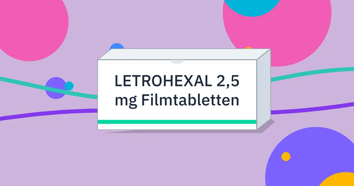 Symbolbild: Packung mit der Aufschrift LETROHEXAL 2,5 mg Filmtabletten (PZN 07762871) – Verfügbarkeit und Bezug in Apotheken in Frankfurt am Main