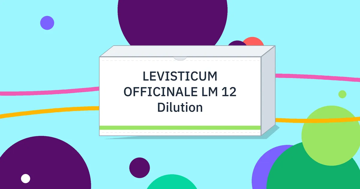 Symbolbild: Packung mit der Aufschrift LEVISTICUM OFFICINALE LM 12 Dilution (PZN 13528240) – Verfügbarkeit und Bezug in Apotheken in Frankfurt am Main