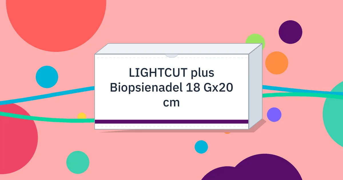 Symbolbild: Packung mit der Aufschrift LIGHTCUT plus Biopsienadel 18 Gx20 cm (PZN 16922121) – Verfügbarkeit und Bezug in Apotheken in Frankfurt am Main