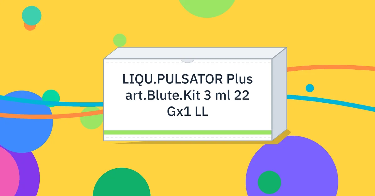 Symbolbild: Packung mit der Aufschrift LIQU.PULSATOR Plus art.Blute.Kit 3 ml 22 Gx1 LL (PZN 09218373) – Verfügbarkeit und Bezug in Apotheken in Frankfurt am Main