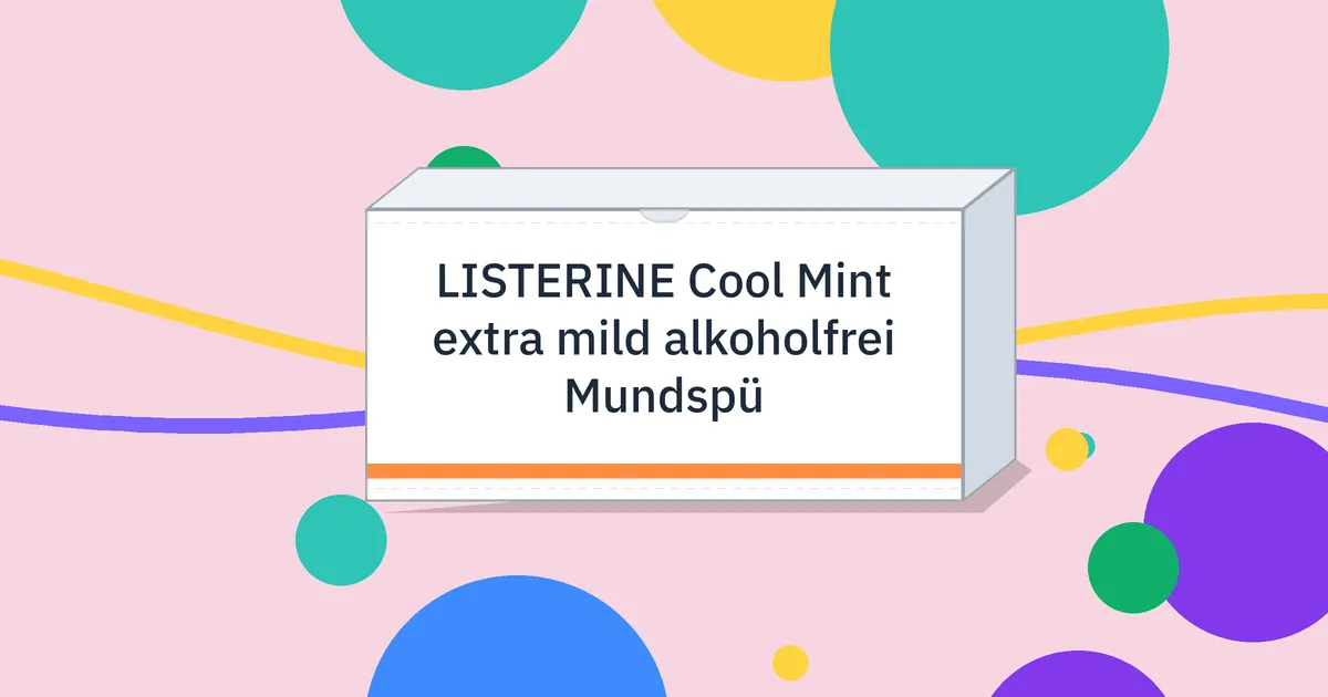 Symbolbild: Packung mit der Aufschrift LISTERINE Cool Mint extra mild alkoholfrei Mundspü (PZN 20693904) – Verfügbarkeit und Bezug in Apotheken in Frankfurt am Main