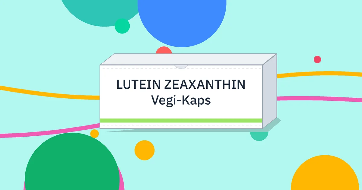 Symbolbild: Packung mit der Aufschrift LUTEIN ZEAXANTHIN Vegi-Kaps (PZN 06922605) – Verfügbarkeit und Bezug in Apotheken in Frankfurt am Main