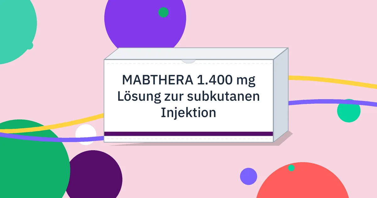 Symbolbild: Packung mit der Aufschrift MABTHERA 1.400 mg Lösung zur subkutanen Injektion (PZN 11084460) – Verfügbarkeit und Bezug in Apotheken in Frankfurt am Main