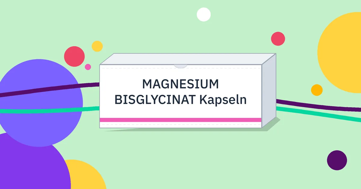 Symbolbild: Packung mit der Aufschrift MAGNESIUM BISGLYCINAT Kapseln (PZN 19505777) – Verfügbarkeit und Bezug in Apotheken in Frankfurt am Main