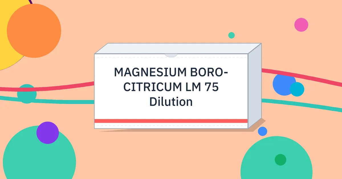 Symbolbild: Packung mit der Aufschrift MAGNESIUM BORO-CITRICUM LM 75 Dilution (PZN 12936853) – Verfügbarkeit und Bezug in Apotheken in Frankfurt am Main