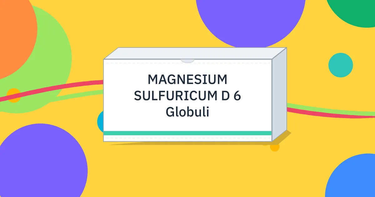 Symbolbild: Packung mit der Aufschrift MAGNESIUM SULFURICUM D 6 Globuli (PZN 04226103) – Verfügbarkeit und Bezug in Apotheken in Frankfurt am Main