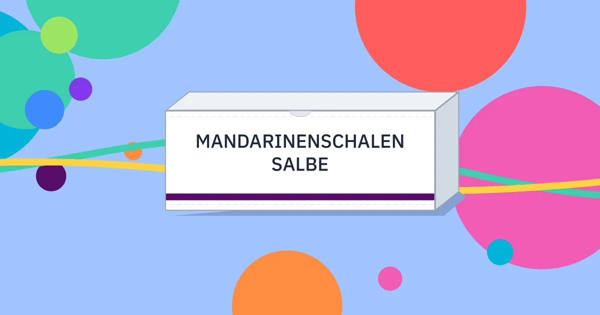 Symbolbild: Packung mit der Aufschrift MANDARINENSCHALEN SALBE (PZN 18008189) – Verfügbarkeit und Bezug in Apotheken in Frankfurt am Main