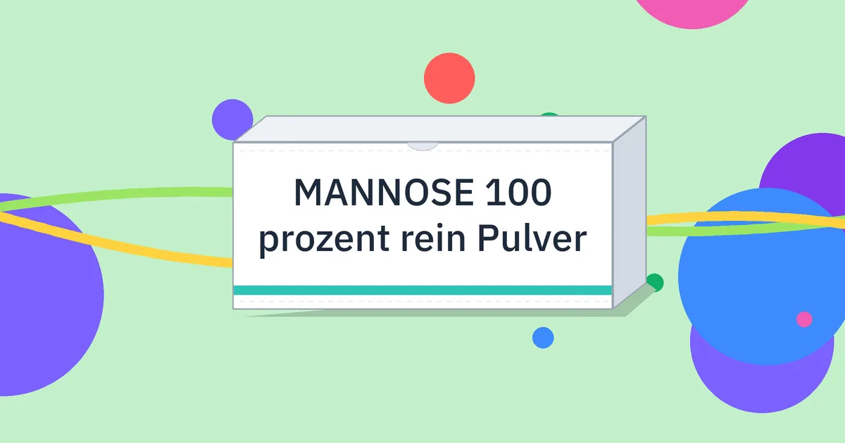 Symbolbild: Packung mit der Aufschrift MANNOSE 100 prozent rein Pulver (PZN 07572395) – Verfügbarkeit und Bezug in Apotheken in Frankfurt am Main