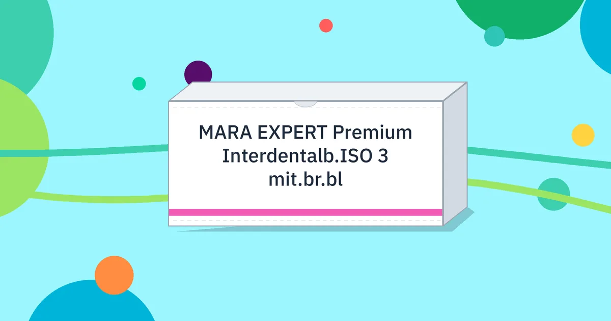 Symbolbild: Packung mit der Aufschrift MARA EXPERT Premium Interdentalb.ISO 3 mit.br.bl (PZN 18457556) – Verfügbarkeit und Bezug in Apotheken in Frankfurt am Main