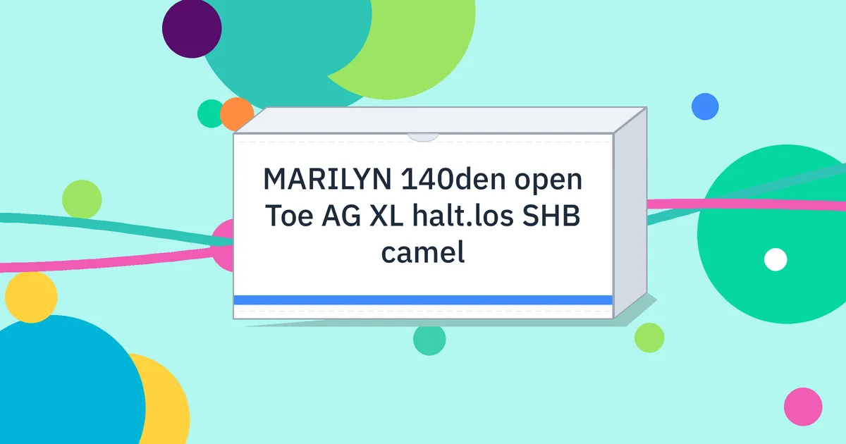 Symbolbild: Packung mit der Aufschrift MARILYN 140den open Toe AG XL halt.los SHB camel (PZN 16187880) – Verfügbarkeit und Bezug in Apotheken in Frankfurt am Main