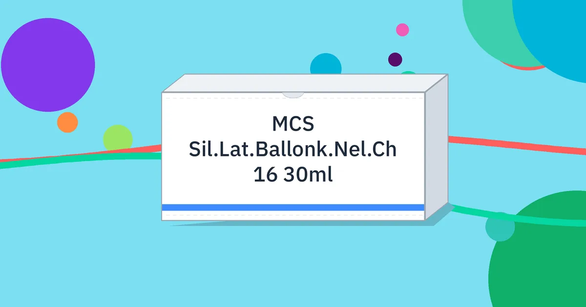 Symbolbild: Packung mit der Aufschrift MCS Sil.Lat.Ballonk.Nel.Ch 16 30ml (PZN 04797567) – Verfügbarkeit und Bezug in Apotheken in Frankfurt am Main