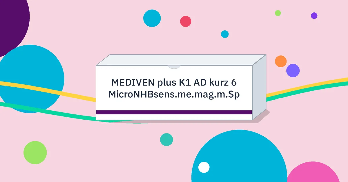 Symbolbild: Packung mit der Aufschrift MEDIVEN plus K1 AD kurz 6 MicroNHBsens.me.mag.m.Sp (PZN 15906930) – Verfügbarkeit und Bezug in Apotheken in Frankfurt am Main