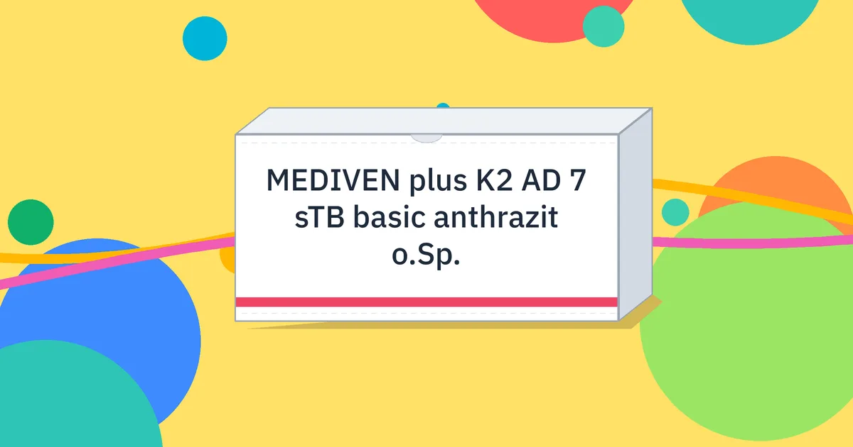 Symbolbild: Packung mit der Aufschrift MEDIVEN plus K2 AD 7 sTB basic anthrazit o.Sp. (PZN 15095288) – Verfügbarkeit und Bezug in Apotheken in Frankfurt am Main