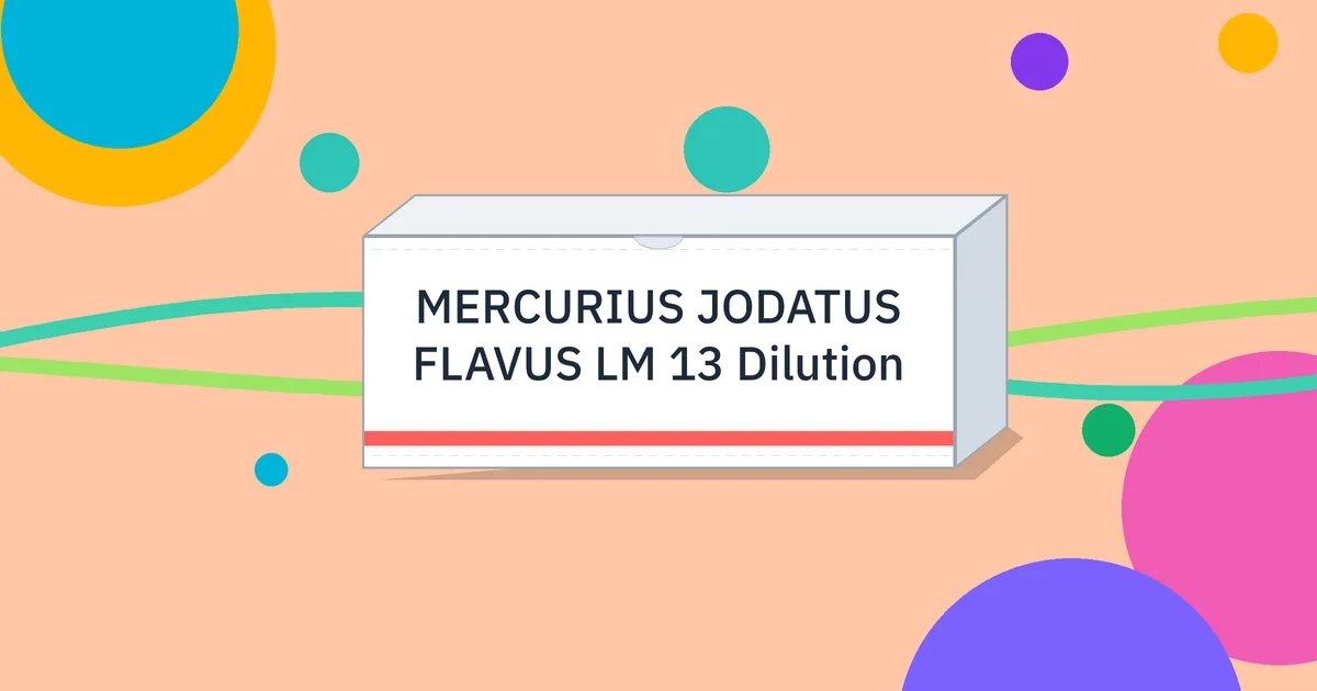 Symbolbild: Packung mit der Aufschrift MERCURIUS JODATUS FLAVUS LM 13 Dilution (PZN 12951812) – Verfügbarkeit und Bezug in Apotheken in Frankfurt am Main