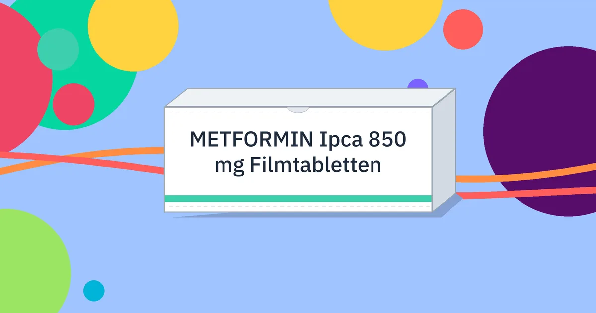 Symbolbild: Packung mit der Aufschrift METFORMIN Ipca 850 mg Filmtabletten (PZN 19712766) – Verfügbarkeit und Bezug in Apotheken in Frankfurt am Main