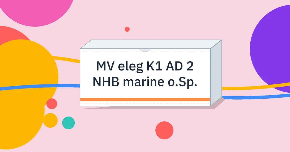 Symbolbild: Packung mit der Aufschrift MV eleg K1 AD 2 NHB marine o.Sp. (PZN 15675264) – Verfügbarkeit und Bezug in Apotheken in Frankfurt am Main