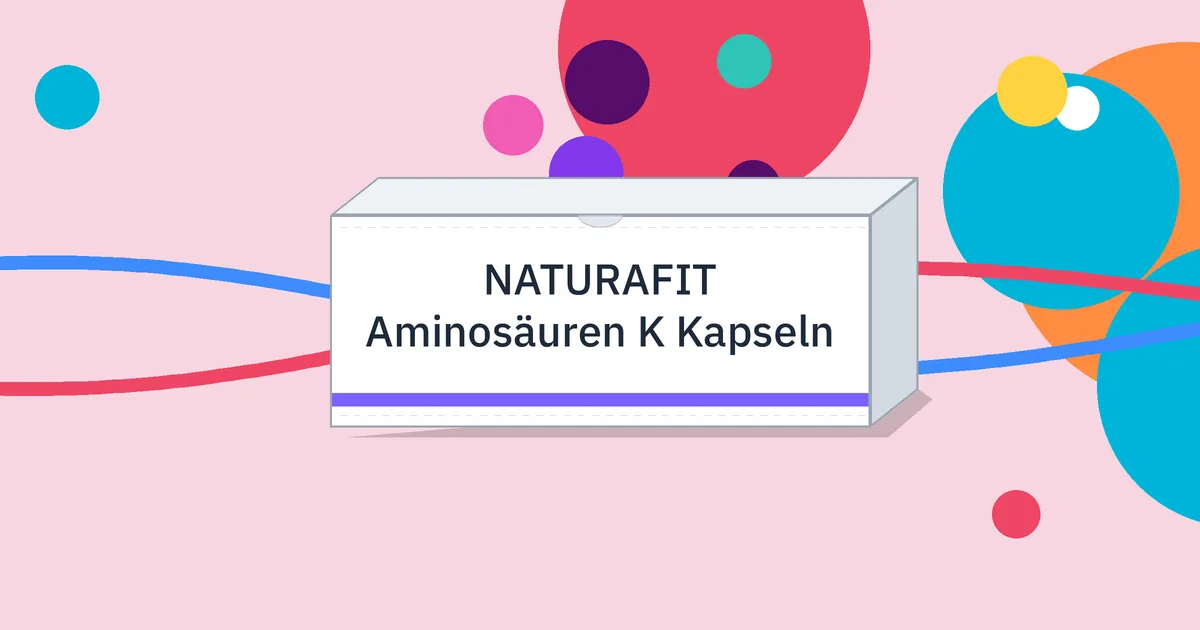 Symbolbild: Packung mit der Aufschrift NATURAFIT Aminosäuren K Kapseln (PZN 07198844) – Verfügbarkeit und Bezug in Apotheken in Frankfurt am Main