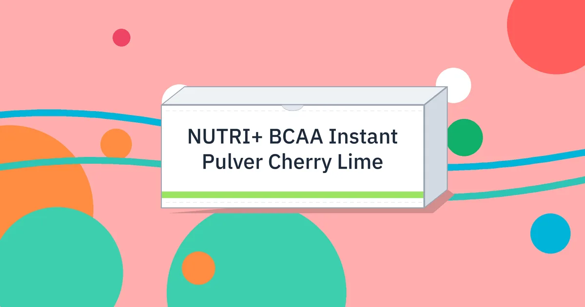 Symbolbild: Packung mit der Aufschrift NUTRI+ BCAA Instant Pulver Cherry Lime (PZN 19670594) – Verfügbarkeit und Bezug in Apotheken in Frankfurt am Main