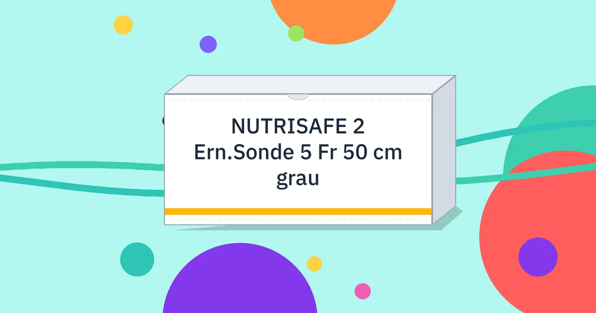 Symbolbild: Packung mit der Aufschrift NUTRISAFE 2 Ern.Sonde 5 Fr 50 cm grau (PZN 12907165) – Verfügbarkeit und Bezug in Apotheken in Frankfurt am Main