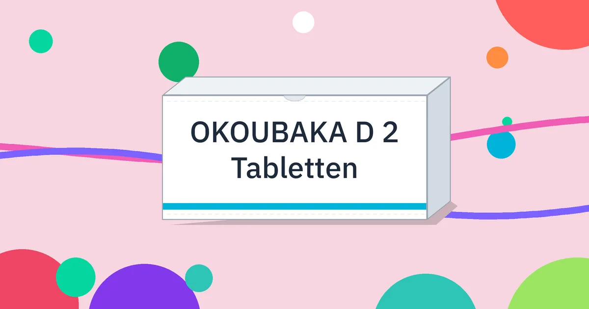Symbolbild: Packung mit der Aufschrift OKOUBAKA D 2 Tabletten (PZN 02803200) – Verfügbarkeit und Bezug in Apotheken in Frankfurt am Main