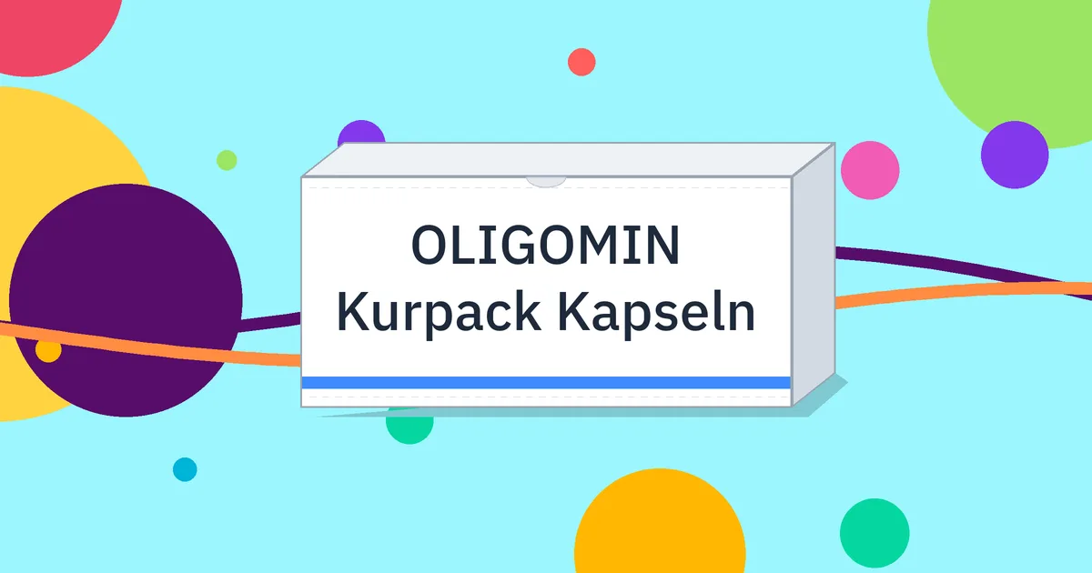 Symbolbild: Packung mit der Aufschrift OLIGOMIN Kurpack Kapseln (PZN 07256369) – Verfügbarkeit und Bezug in Apotheken in Frankfurt am Main