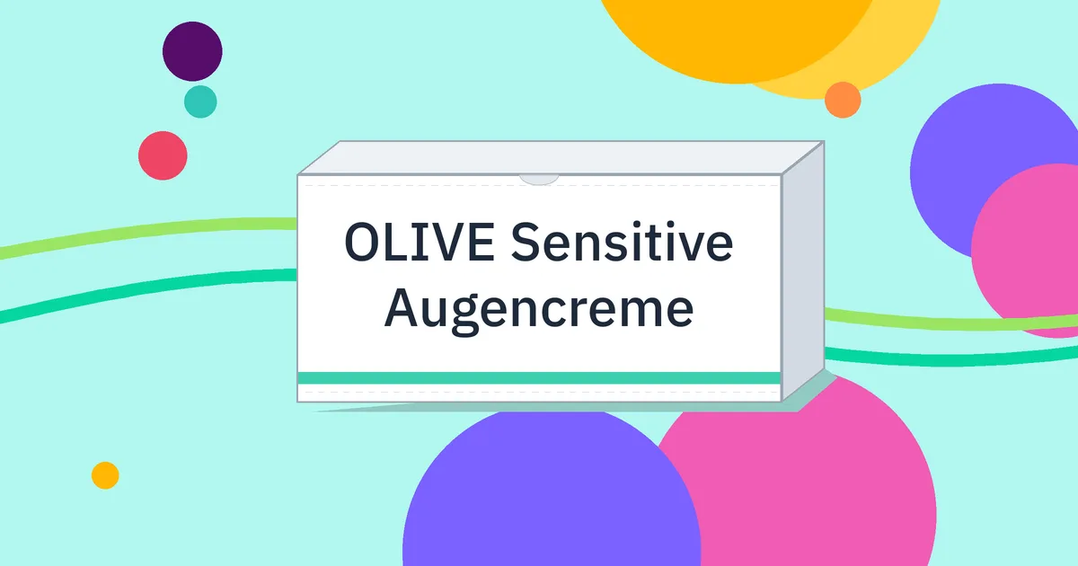 Symbolbild: Packung mit der Aufschrift OLIVE Sensitive Augencreme (PZN 06935507) – Verfügbarkeit und Bezug in Apotheken in Frankfurt am Main