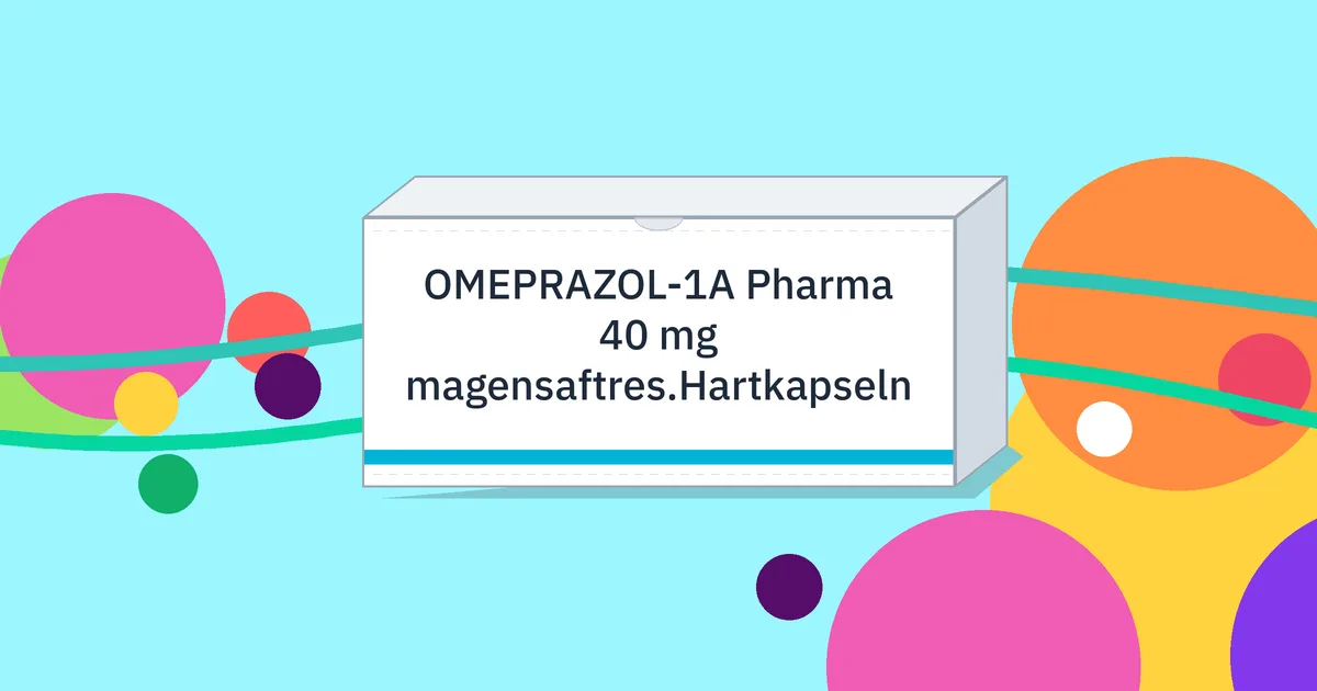 Symbolbild: Packung mit der Aufschrift OMEPRAZOL-1A Pharma 40 mg magensaftres.Hartkapseln (PZN 03881811) – Verfügbarkeit und Bezug in Apotheken in Frankfurt am Main