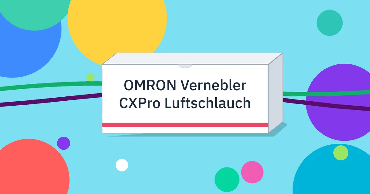Symbolbild: Packung mit der Aufschrift OMRON Vernebler CXPro Luftschlauch (PZN 01004508) – Verfügbarkeit und Bezug in Apotheken in Frankfurt am Main