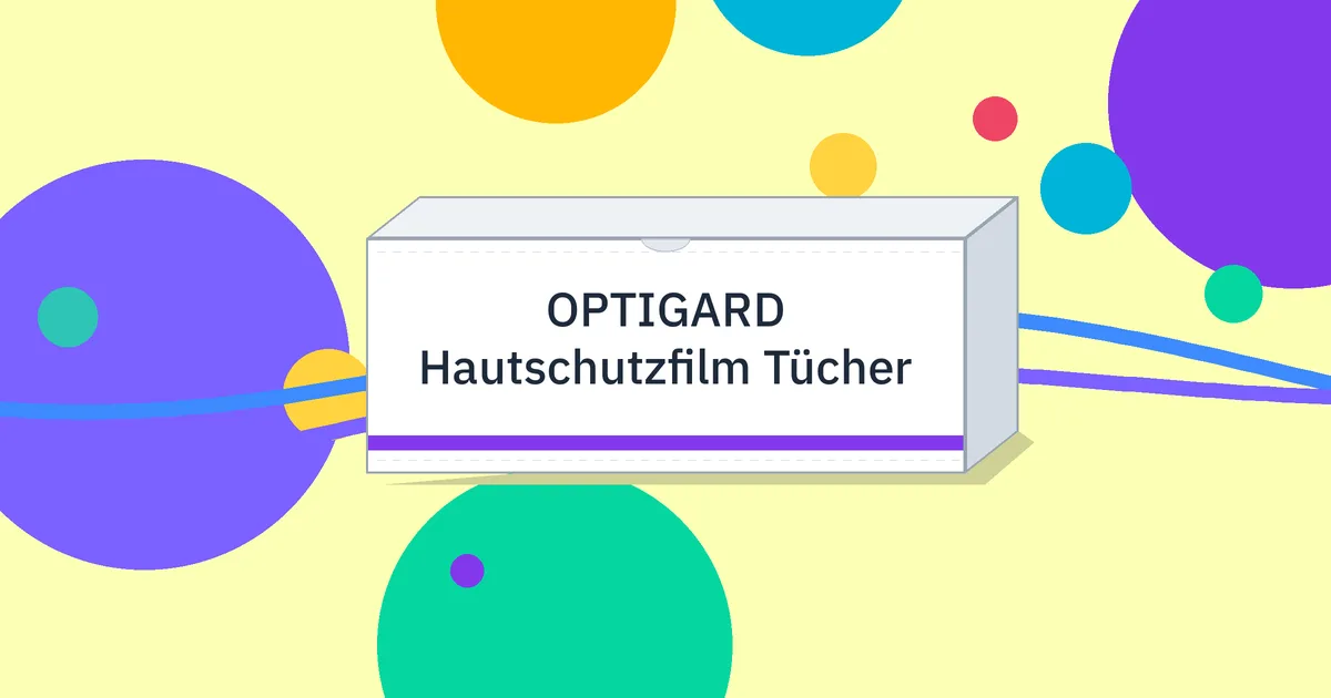 Symbolbild: Packung mit der Aufschrift OPTIGARD Hautschutzfilm Tücher (PZN 13904051) – Verfügbarkeit und Bezug in Apotheken in Frankfurt am Main