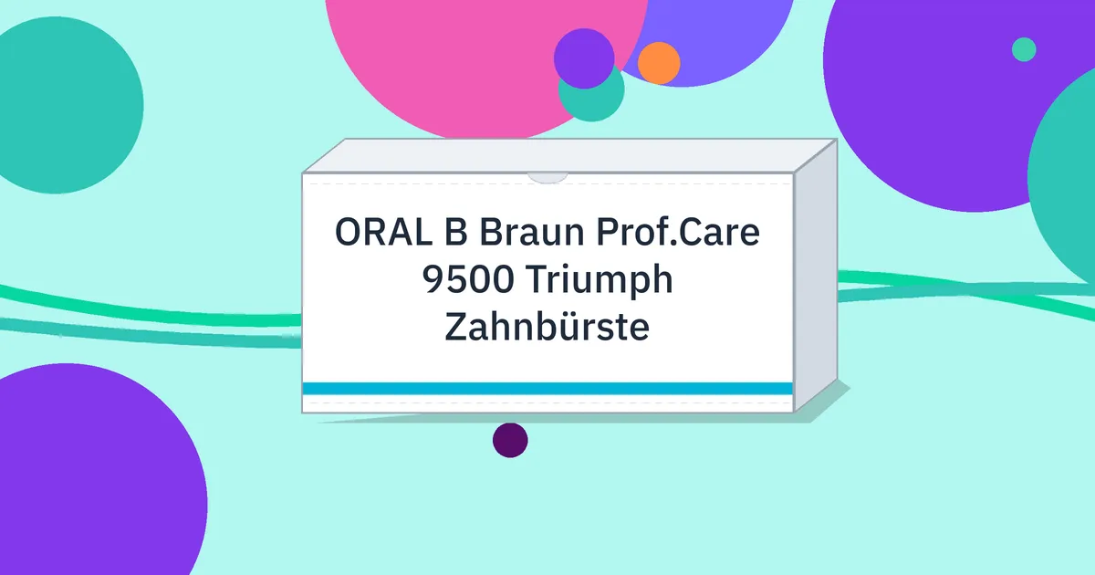 Symbolbild: Packung mit der Aufschrift ORAL B Braun Prof.Care 9500 Triumph Zahnbürste (PZN 00139761) – Verfügbarkeit und Bezug in Apotheken in Frankfurt am Main
