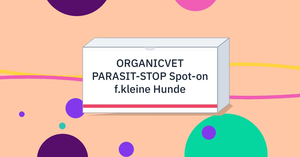 Symbolbild: Packung mit der Aufschrift ORGANICVET PARASIT-STOP Spot-on f.kleine Hunde (PZN 09634226) – Verfügbarkeit und Bezug in Apotheken in Frankfurt am Main
