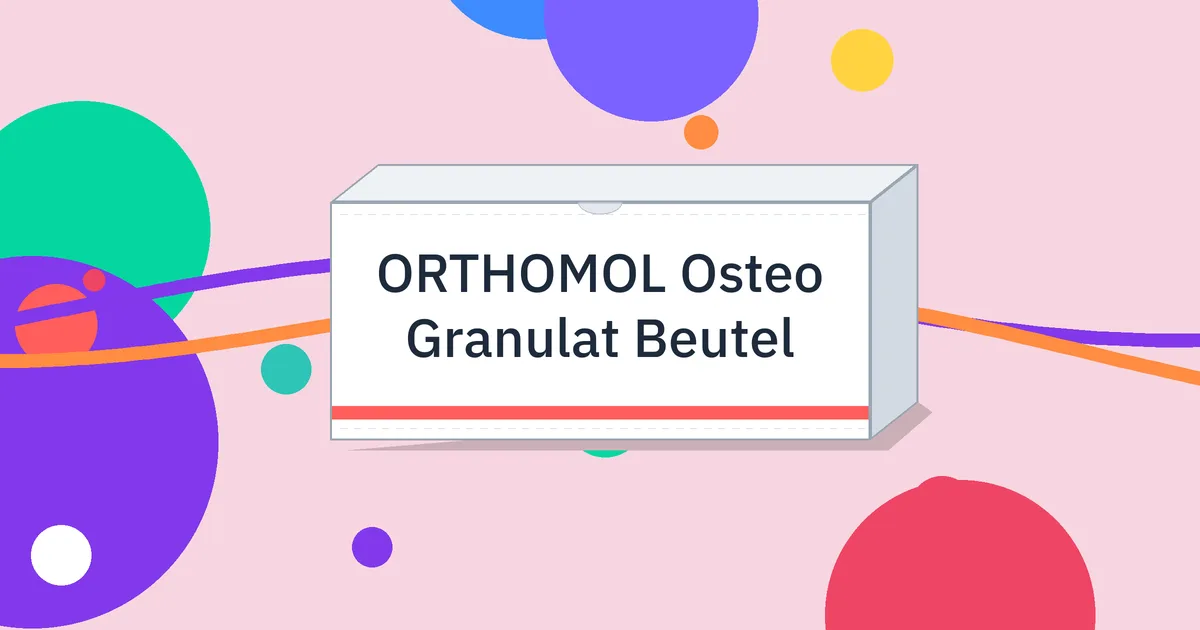Symbolbild: Packung mit der Aufschrift ORTHOMOL Osteo Granulat Beutel (PZN 01320178) – Verfügbarkeit und Bezug in Apotheken in Frankfurt am Main