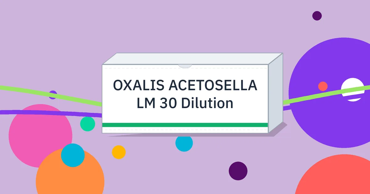 Symbolbild: Packung mit der Aufschrift OXALIS ACETOSELLA LM 30 Dilution (PZN 13629171) – Verfügbarkeit und Bezug in Apotheken in Frankfurt am Main