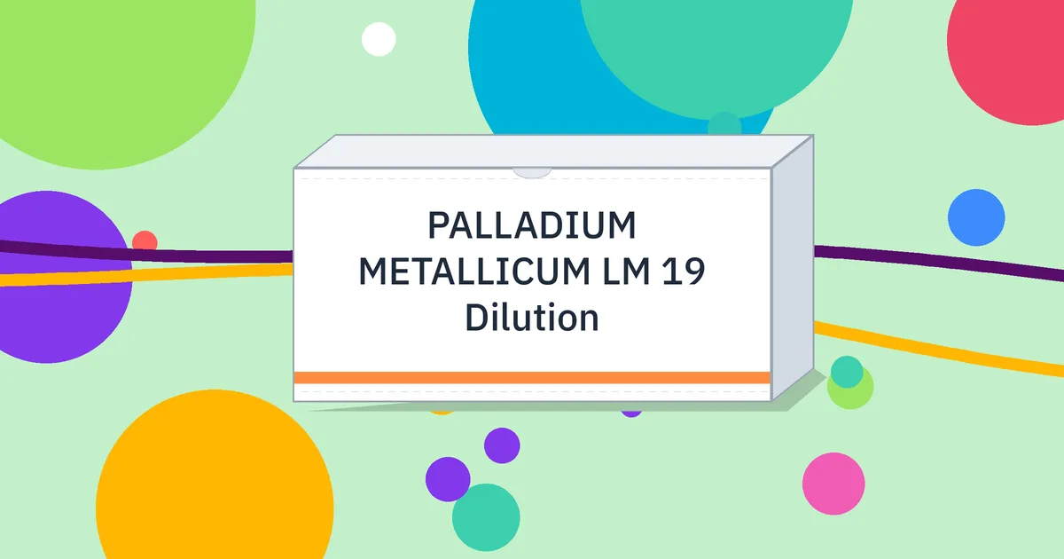 Symbolbild: Packung mit der Aufschrift PALLADIUM METALLICUM LM 19 Dilution (PZN 12975474) – Verfügbarkeit und Bezug in Apotheken in Frankfurt am Main