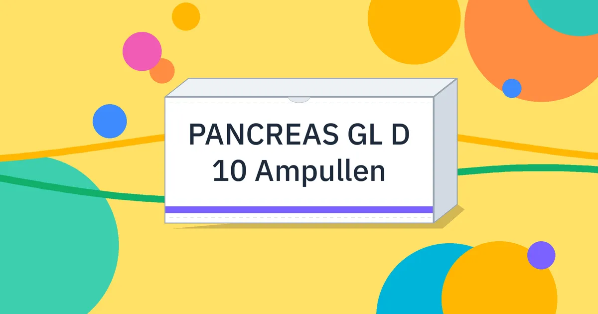 Symbolbild: Packung mit der Aufschrift PANCREAS GL D 10 Ampullen (PZN 02831426) – Verfügbarkeit und Bezug in Apotheken in Frankfurt am Main