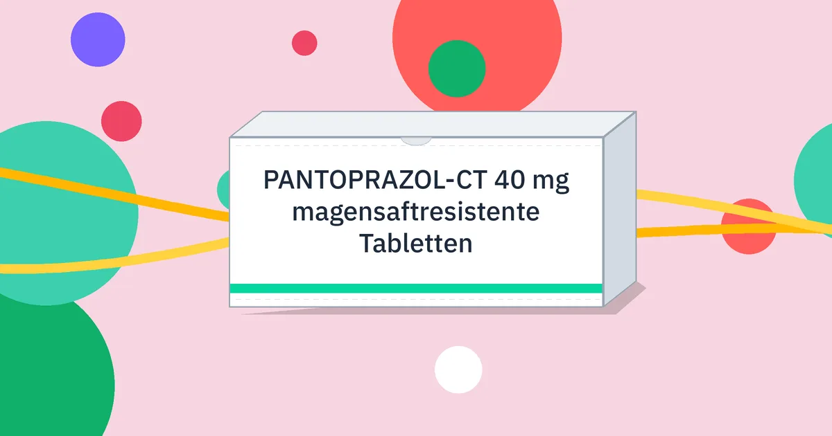 Symbolbild: Packung mit der Aufschrift PANTOPRAZOL-CT 40 mg magensaftresistente Tabletten (PZN 01836255) – Verfügbarkeit und Bezug in Apotheken in Frankfurt am Main