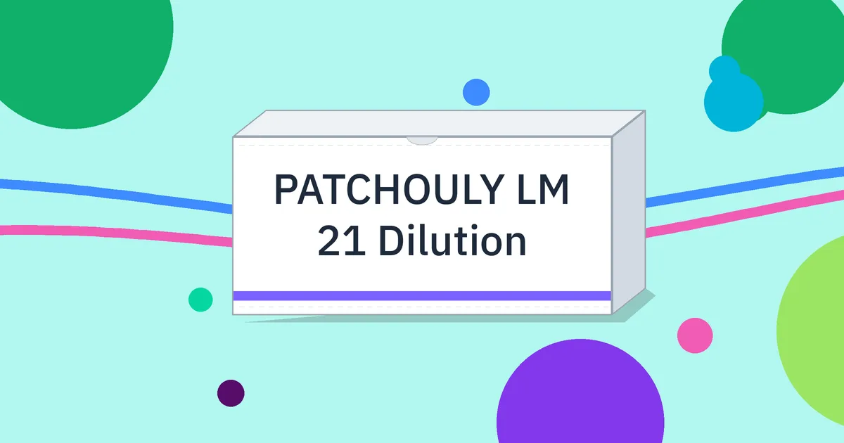 Symbolbild: Packung mit der Aufschrift PATCHOULY LM 21 Dilution (PZN 13632888) – Verfügbarkeit und Bezug in Apotheken in Frankfurt am Main