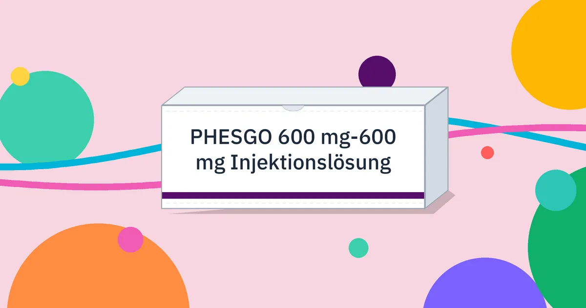 Symbolbild: Packung mit der Aufschrift PHESGO 600 mg-600 mg Injektionslösung (PZN 18260339) – Verfügbarkeit und Bezug in Apotheken in Frankfurt am Main