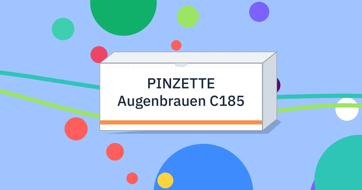Symbolbild: Packung mit der Aufschrift PINZETTE Augenbrauen C185 (PZN 01451408) – Verfügbarkeit und Bezug in Apotheken in Frankfurt am Main