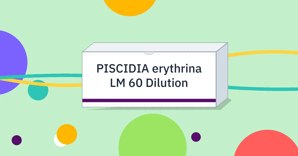 Symbolbild: Packung mit der Aufschrift PISCIDIA erythrina LM 60 Dilution (PZN 13646040) – Verfügbarkeit und Bezug in Apotheken in Frankfurt am Main
