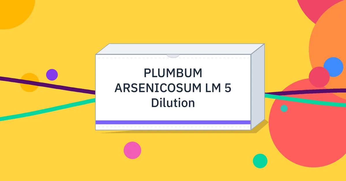 Symbolbild: Packung mit der Aufschrift PLUMBUM ARSENICOSUM LM 5 Dilution (PZN 13039216) – Verfügbarkeit und Bezug in Apotheken in Frankfurt am Main